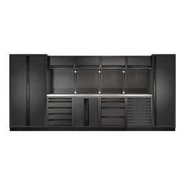 Kraftwerk Mobilio 6er Kombi, Fl&uuml;gelt&uuml;r, Hochschrank, Edelstahl (3964K-BLK-013-IX)