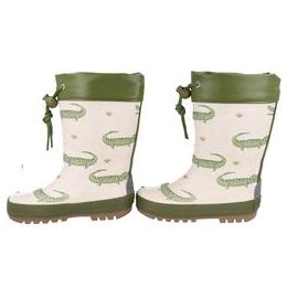 Gummistiefel MaxiMo, M&auml;dchen, Gr. 32, schwarz tee, beige, Obermaterial: 100% Gummi, Schuhe Gummistiefel, leicht gef&uuml;ttert, reflektierend