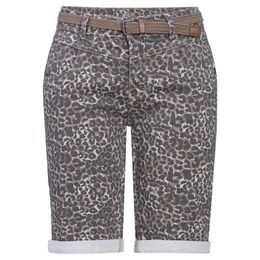 Gina Benotti Damen Slim-Jeansshorts mit G&uuml;rtel