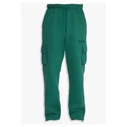Jogginghose DROPSIZE "Dropsize STRAIGHT LEG CARGO SWEAT PANTS", Herren, Gr. L, US-Gr&ouml;&szlig;en, washed gr&uuml;n, 70% Baumwolle, 30% Polyester, loose fit, Hosen Jogginghose