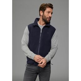 MAN'S WORLD Fleecejacke MAN'S WORLD, Herren, Gr. 5XL, marine, Fleece, Obermaterial: 100% Polyester, unifarben, bequem, Jacken Fleecejacke, Weste aus weichem Fleece-Material, schnell trocknend