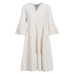 Gina Damen Kleid in Seersucker-Struktur