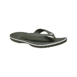 Sneaker Crocs "Crocband Flip", Herren, Gr. 37, gr&uuml;n (oliv), Obermaterial: 50% Polyester PES. 50% Sonstiges Material (Ananasfaser) AM_PF ., Schuhe Sneaker