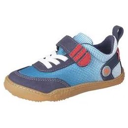 Barfu&szlig;schuh QNUFFS "Fichte", Jungen, Gr. 27, blau (ozean, adriat), Lederimitat, Textil, kontrastfarbene Details, Schuhe Barfu&szlig;schuh, Klettschuh, Sneaker, Halbschuh mit Kontrastbes&auml;tzen