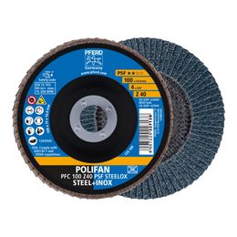 Pferd TOOLS POLIFAN F&auml;cherscheibe PFC 100x16 mm konisch Z40 Universallinie PSF STEELOX Stahl/Edelstahl (67764100)