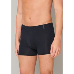 Boxershorts Schiesser "Long Life Soft", Herren, Gr. 5, schwarz (001, schwarz), Single Jersey, Obermaterial: 45% Baumwolle, 45% Modal, 10% Elasthan, k&ouml;rpernah, Unterhosen, ohne Eingriff, optimales Feuchtigkeitsmanagement