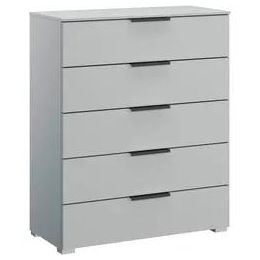 Schubkastenkommode Rauch "Kommode Sideboard W&auml;scheschrank Schrank SKAT MERIDIAN", seidengrau, B:80cm H:100cm T:42cm, Holzwerkstoff, Sideboards, mit 5 Schubladen in elegantem Design MADE IN GERMANY