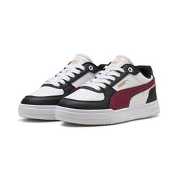 Sneaker Puma "CAVEN III JR", Jungen, Gr. 38, Puma schwarz, team regal rot, Puma wei&szlig;, Synthetik, mehrfarbig, Schuhe Sneaker, f&uuml;r sportliche Aktivit&auml;ten und Streetwear, gepolstertes Fu&szlig;bett