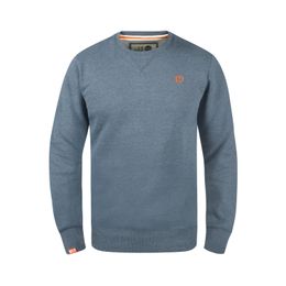 !Solid Longpullover SOLID "Sweatshirt SDBenn", Herren, Gr. M, blau (grau blau), Obermaterial: 50% Baumwolle CO. 50% Polyester PES., Sweatshirts Longpullover