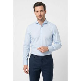 Businesshemd BOSS, Herren, Gr. 42, N-Gr, light, pastel blau450, Web, Obermaterial: 100% Baumwolle, unifarben, regular fit normal, Rundhals, 2-Knopf-Manschette mit Schlitz, Hemden, Kentkragen, Regular Fit, Baumwollmischung