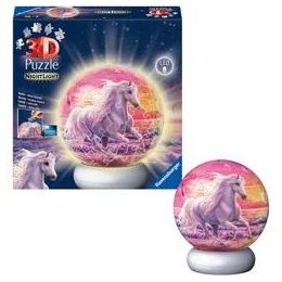 Puzzleball Ravensburger "Nachtlicht Pferde am Strand", bunt, Puzzles, KinderB:13cm H:15,9cm T:13cm, Kunststoff, Motiv, beleuchtet, B:13cm H:15,9cm T:13cm