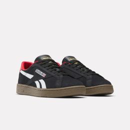 Trainingsschuh Reebok CLASSIC "CLUB C GROUNDS UK", Damen, Gr. 40, schwarz, ftwrwei&szlig;, gum, Leder, Synthetik, Schuhe