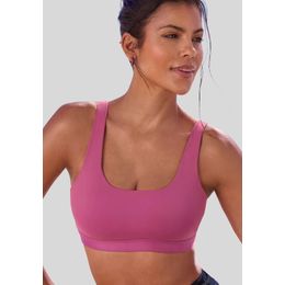 active by Lascana Sport-BH LASCANA ACTIVE, Damen, Gr. M (40), N-Gr, lila (orchidee), Microtouch, Obermaterial: 75% Polyamid, 25% Elasthan, BHs Sport-BH, ohne B&uuml;gel, mit extraweichem Padding
