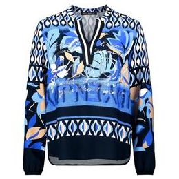 Longbluse Betty Barclay "Damen mit Stehkragen", Damen, Gr. 36, dunkelblau, blau, Obermaterial: 100% Viskose, figurumspielend normal, Blusen Longbluse
