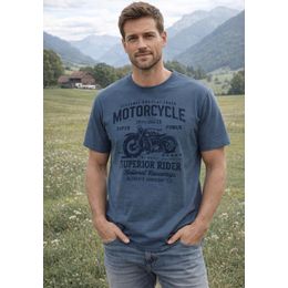 T-Shirt Arizona, Herren, Gr. 4XL (68/70), blau, Single Jersey, Obermaterial: 100% Baumwolle, bedruckt, normal, Rundhals, Shirts T-Shirt, Kurzarm, l&auml;ssige Passform, bedruckt, Rundhals, casual, Topseller