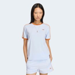 T-Shirt adidas originals "3S TEE", Damen, Gr. L, crystal sky, Obermaterial: 94% Baumwolle, 6% Elasthan, normal, Rundhals, Shirts T-Shirt