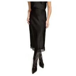 Maxirock Zero "Damen mit Spitze", Damen, Gr. M, schwarz beauty, Satin, Obermaterial: 97% Polyester, 3% Elasthan. F&uuml;llung:, gl&auml;nzend, festlich, figurbetont, R&ouml;cke Maxirock, Stickerei