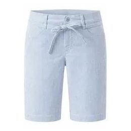 Jeansbermudas Angels "LIA CITY", Damen, Gr. 38, N-Gr, blau, Denim/Jeans, Obermaterial: 89% Baumwolle, 8% Polyester, 3% Elasthan, gestreift, kniefrei, Jeans, mit leichtem Streifen-Dessin, Stretch, Wide-Leg
