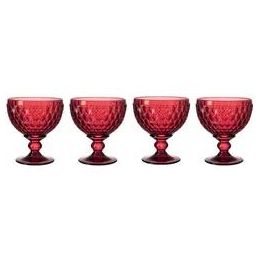 Villeroy & Boch Sektglas VILLEROY & BOCH "Sektschalen Boston Coloured 398 ml 4er Set", rot, 4 tlg., Glas, Trinkgef&auml;&szlig;e