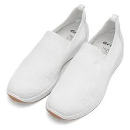 Slipper Ara "LISSABON", Damen, Gr. 5 (38), wei&szlig;, Glattleder, Textil, unifarben, Basic, Schuhe Slipper, Slip-On-Sneaker, Schlupfschuh, Komfortschuh in Weite G