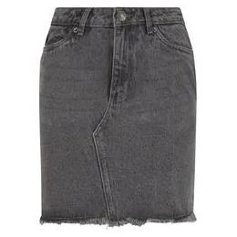 Sommerrock Urban Classics "Urban Classics Ladies Heavy Mini Denim Skirt", Damen, Gr. 28, new grau washed, 100% Baumwolle, unifarben, slim fit, R&ouml;cke