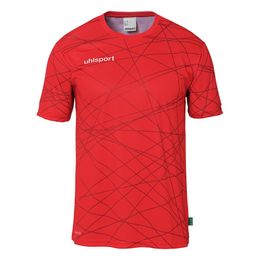 Trainingsshirt Uhlsport "Trainings-T-Shirt Prediction Kids", M&auml;dchen, Gr. 140, rot, Obermaterial: 100% Polyester Pol. recyc.., Shirts