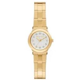 Quarzuhr Michael Kors "BILLIE", gelbgoldfarben, wei&szlig;, Armbanduhren, Damen, Quarzuhr, Armbanduhr, Damenuhr, Edelstahlarmband, analog, Glassteine