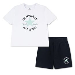 T-Shirt & Shorts Converse "CNVB DISSECTED CTP GFX SHORT S", Jungen, Gr. 3, schwarz, Obermaterial: 60% Baumwolle, 40% Polyester, KOB Set-Artikel, f&uuml;r Babys und Kinder, f&uuml;r Sportmode und Streetwear, sportlicher Stil