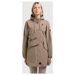 Sommerjacke Khujo "AMETI", Damen, Gr. S, latte braun, Web, 100% Nylon, unifarben, regular fit h&uuml;ftlang, eingesetzt elastischer Bund mit Gummizug, Jacken