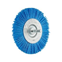 Pferd TOOLS Rundb&uuml;rste ungezopft RBU &Oslash; 100mm Schaft-&Oslash; 6 mm BLUE-Filament-&Oslash; 1,10mm Korn 180 Bohrmaschinen (43740169)
