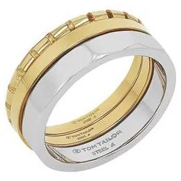 Ring-Set Tom Tailor "Multipack Schmuck Geschenk Edelstahl" Gr. 54, gold (edelstahlfarben, gelbgoldfarben), Fingerringe, Damen, 54, Edelstahl, 7,5mm