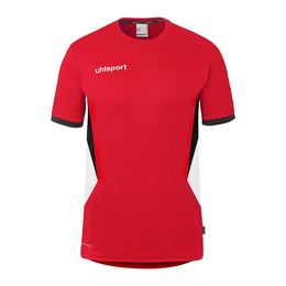Trainingsshirt Uhlsport "Trainings-T-Shirt Equipe 29 Kids", M&auml;dchen, Gr. 116, rot (rot, wei&szlig;, schwarz), Obermaterial: 100% Polyester Pol. recyc.., Shirts