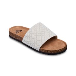 Sandale Roxy "MANNAE SLIDE", Damen, Gr. 37, taupe, Synthetik, Schuhe Sandale, Pantolette, Sommerschuh