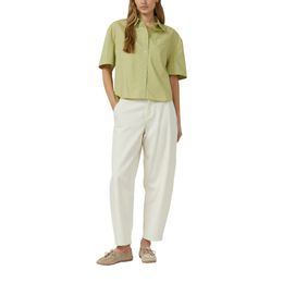 Hemdbluse s.Oliver, Damen, Gr. 36, matcha gr&uuml;n, Web, Obermaterial: 100% Baumwolle, unifarben, relaxed fit normal, gerader Abschluss, Blusen Hemdbluse, mit Brust Tasche