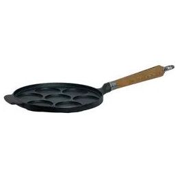 Bratpfanne RONNEBY BRUK "Maestro Minipfannkuchen-Pfanne, &Oslash; 24 cm, mit Holzgriff", schwarz, mit eichenholzgriff, B:24cm H:7cm L:51cm, Pfannen, Bratpfanne