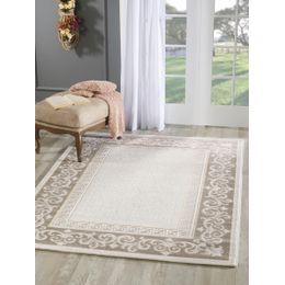 Teppich Sanat "Harmony 3206, auch als L&auml;ufer" Gr. 3, braun, B:120cm H:12mm L:160cm, Kunstfaser, Teppiche, Teppich, Wohnzimmer, Kurzflor, modern, Bord&uuml;re,Schlafzimmer