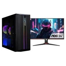 Captiva Gaming-PC-Komplettsystem "Advanced Gaming R98-181 TFT Bundle", Energieeffizienz: F (A-G), schwarz, ohne Betriebssystem, 32 GB RAM 1.000 GB SSD, Computer_Komplettsysteme