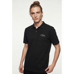 Jack & Jones Poloshirt JACK & JONES "JJCOLLEGE LOGO POLO SS", Herren, Gr. S, schwarz, Jersey, Obermaterial: 100% Baumwolle, unifarben, regular fit, Shirts
