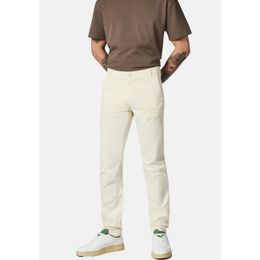Chinohose PEAK TIME "Astron", Herren, Gr. 32, L&auml;nge 34, quantum wei&szlig;, Material: 68% Baumwolle, 30% Lyocell, 2% Elasthan, gerade, unten schmal lang, Hosen Chinohose, Elegante Herrenhose mit Bio-Baumwolle