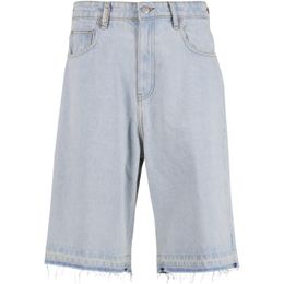 Shorts 2Y STUDIOS "2Y Studios Joran Open Hem Baggy Shorts", Herren, Gr. 28, Normalgr&ouml;&szlig;en, light blau, 100% Baumwolle, unifarben, loose fit, Hosen Shorts
