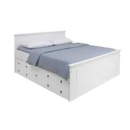 Massivholzbett OTTO HOME "Hugo, FSC zertifiziert, Landhausstil, zeitlos und edel", wei&szlig;, gewachst, B:172cm H:84,5cm L:212cm, Betten, Stauraumbett M&ouml;bel Massivholzbett Bettgestell, Stauraumbett, extra belastbar, Made in EU, viele Breiten