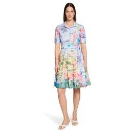 Hemdblusenkleid Vera Mont "Damen mit Knopfleiste", Damen, Gr. 34, Normalgr&ouml;&szlig;en, light blau, rot, Obermaterial: 97% Baumwolle, 3% Elasthan, tailliert kurz, Kleider