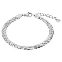Armband Tom Tailor "Schmuck Geschenk Edelstahl Schlangenkettengliederung", edelstahlfarben, Armb&auml;nder, Damen, 20cm, Edelstahl, Armband