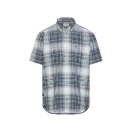 Karohemd Camel Active, Herren, Gr. XL, N-Gr, indigo blau, Web, Obermaterial: 100% Baumwolle, kariert, normal h&uuml;ftbedeckend, Rundhals, Hemden Karohemd, kurzarm, mit Button-Down-Kragen