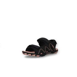 Sandale Dockers by Gerli, Damen, Gr. 36, schwarz, rosa, Nubuklederimitat, Textil, Schuhe Sandale, Outdoor Sandale, Freizeitschuh, Trekkingsandale mit Klettriemchen