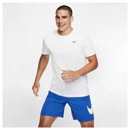 T-Shirt Nike "Nike Dri-FIT Men's Fitness T-Shirt", Herren, Gr. XXL, wei&szlig;, Obermaterial: 60% Baumwolle, 40% Polyester, Rundhals, Shirts T-Shirt, Kurzarm, Rundhalsausschnitt