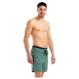 Badeshorts arena "M arena ELASTIC BAND BEACH BOXER", Herren, Gr. XXL, N-Gr, sage, Obermaterial: 100% Nylon, Badehosen Badeshorts