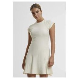 Shirtkleid Urban Classics "Urban Classics Damen Ladies Skater Rib Dress", Damen, Gr. XL, US-Gr&ouml;&szlig;en, sandwei&szlig;, 95% Baumwolle, 5% Elasthan, unifarben, normal, Rundhals, Kleider Shirtkleid