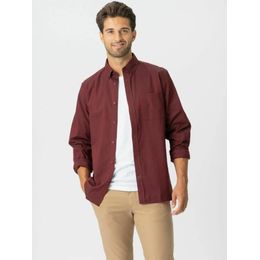 Langarmhemd TEESHOPPEN "TEESHOPPEN Shirt The Original", Herren, Gr. L, Normalgr&ouml;&szlig;en, bordeaux, Obermaterial: 65% Baumwolle, 35% Polyester, Hemden