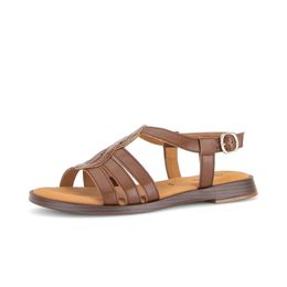 Riemchensandale Gabor "Riemchensandale", Damen, Gr. 38,5, braun, Schuhe Riemchensandale
